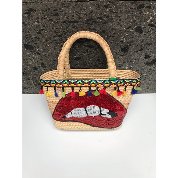 Mexico todo Corazon | Bags | Mexican Bag With Lips | Poshmark